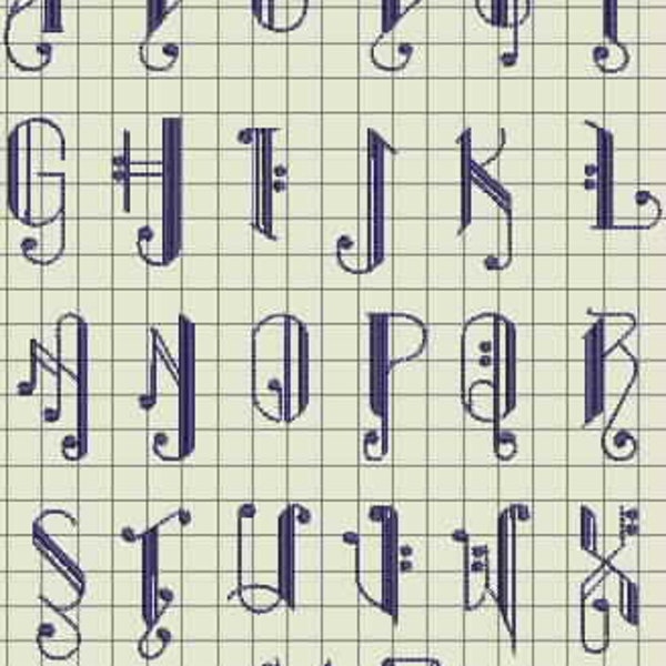 Digitized Alphabet - Etsy