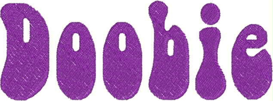Doobie Letters Digitized Machine Embroidery Design File Collection - Etsy