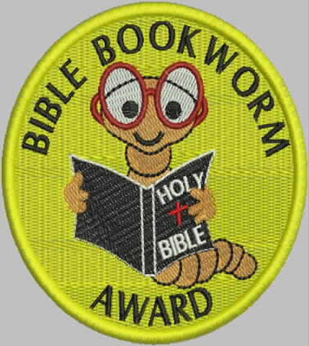 Bible Bookworm Award Patch Digitized Machine Embroidery Design Files - Etsy