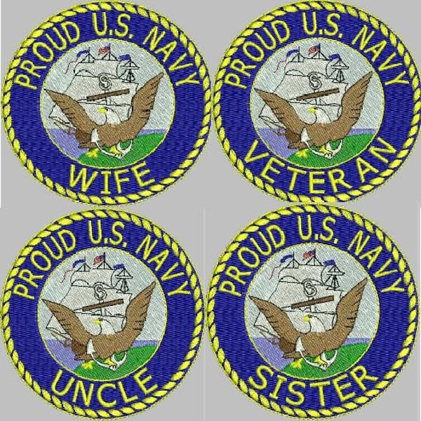 Navy Embroidery Design - Etsy