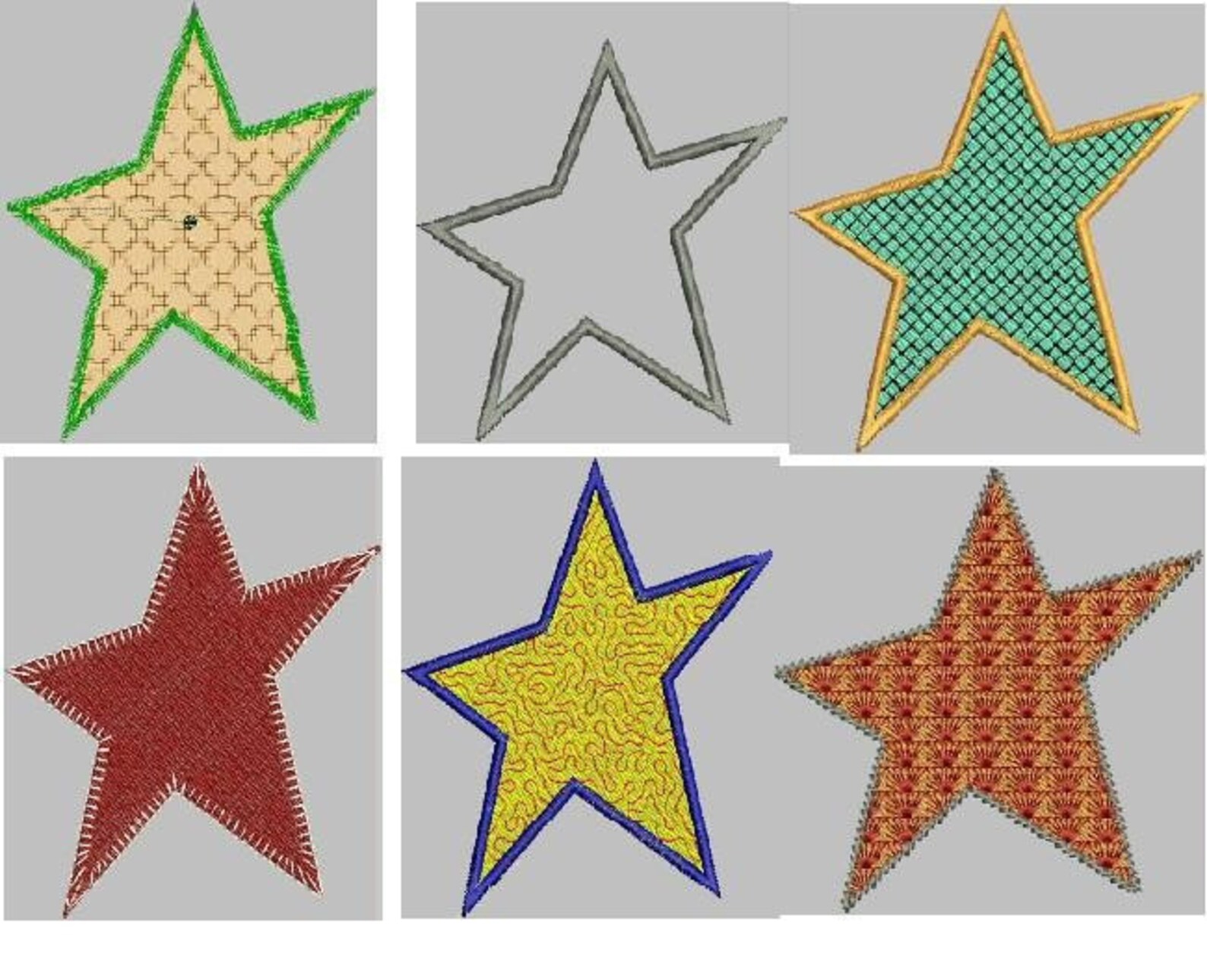 Primitive Star Embroidery Design Files - Etsy