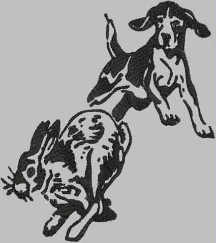 Beagles Chasing Bunnies