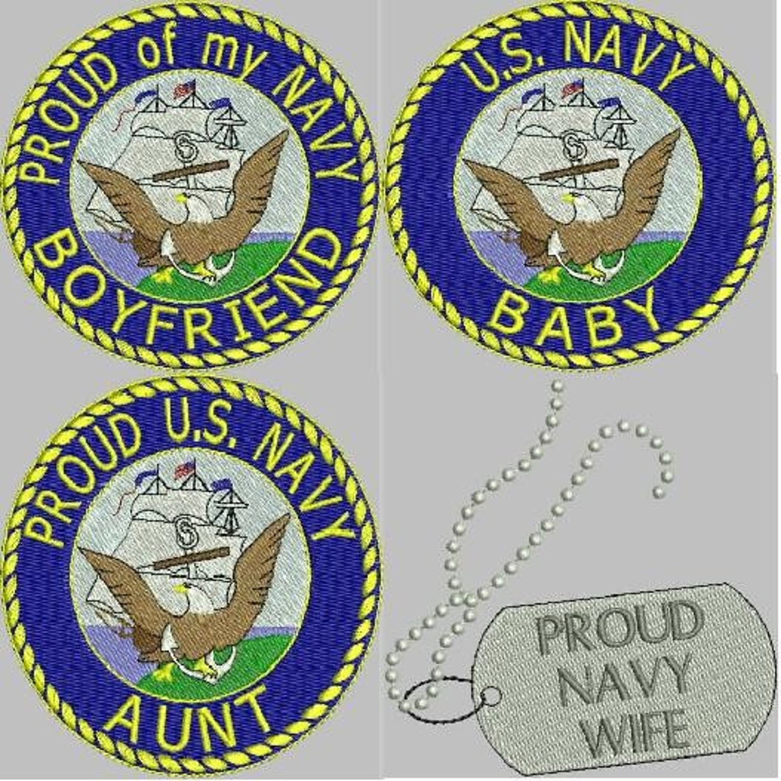 Military Honor Navy Embroidery Design Files Collection - Etsy