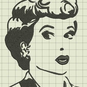 Retro Ladies Digitized Machine Embroidery Design Files - Etsy