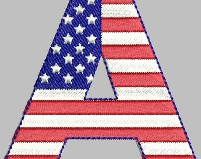 Fantastic Flag Font -- Machine Embroidery Alphabet Design Files ...