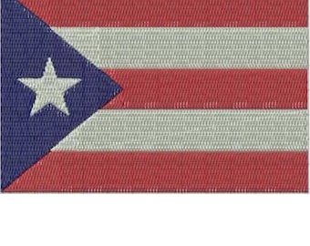 Puerto Rico Flag Embroidery Design PES & DST Digital Files, Hoop Size ...