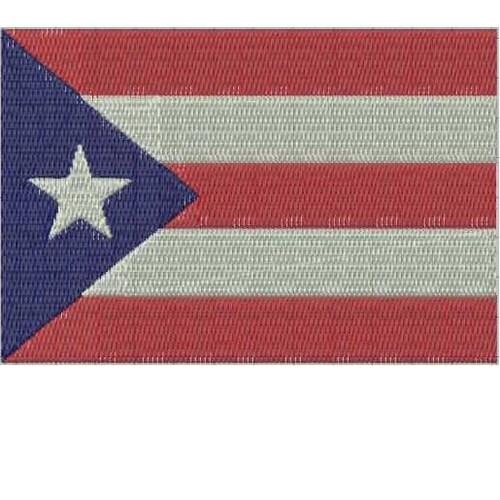 Puerto Rico Flag Machine Embroidery Design Embroidery - Etsy