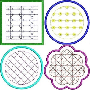 Drink Coaster Embroidery in the Hoop Design Set - Etsy