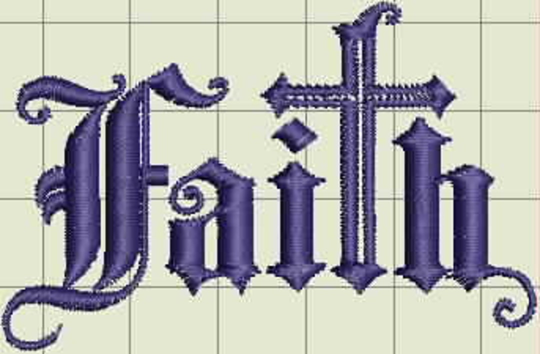Faith Digitized Embroidery Design Files - Etsy