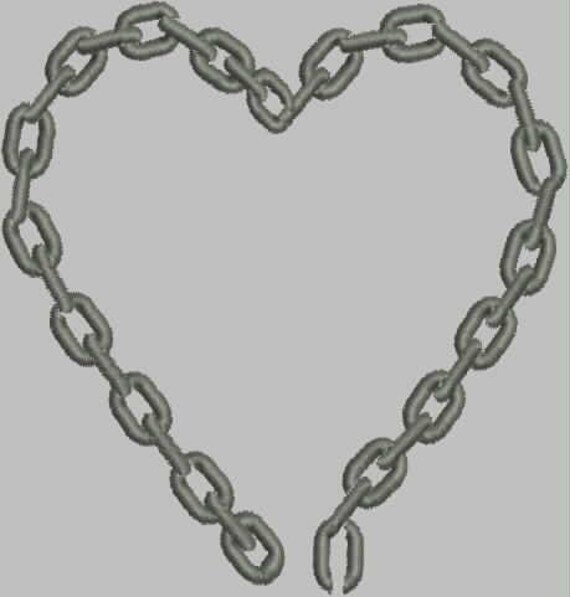 Unchained Heart Digitized Machine Embroidery Design Files | Etsy