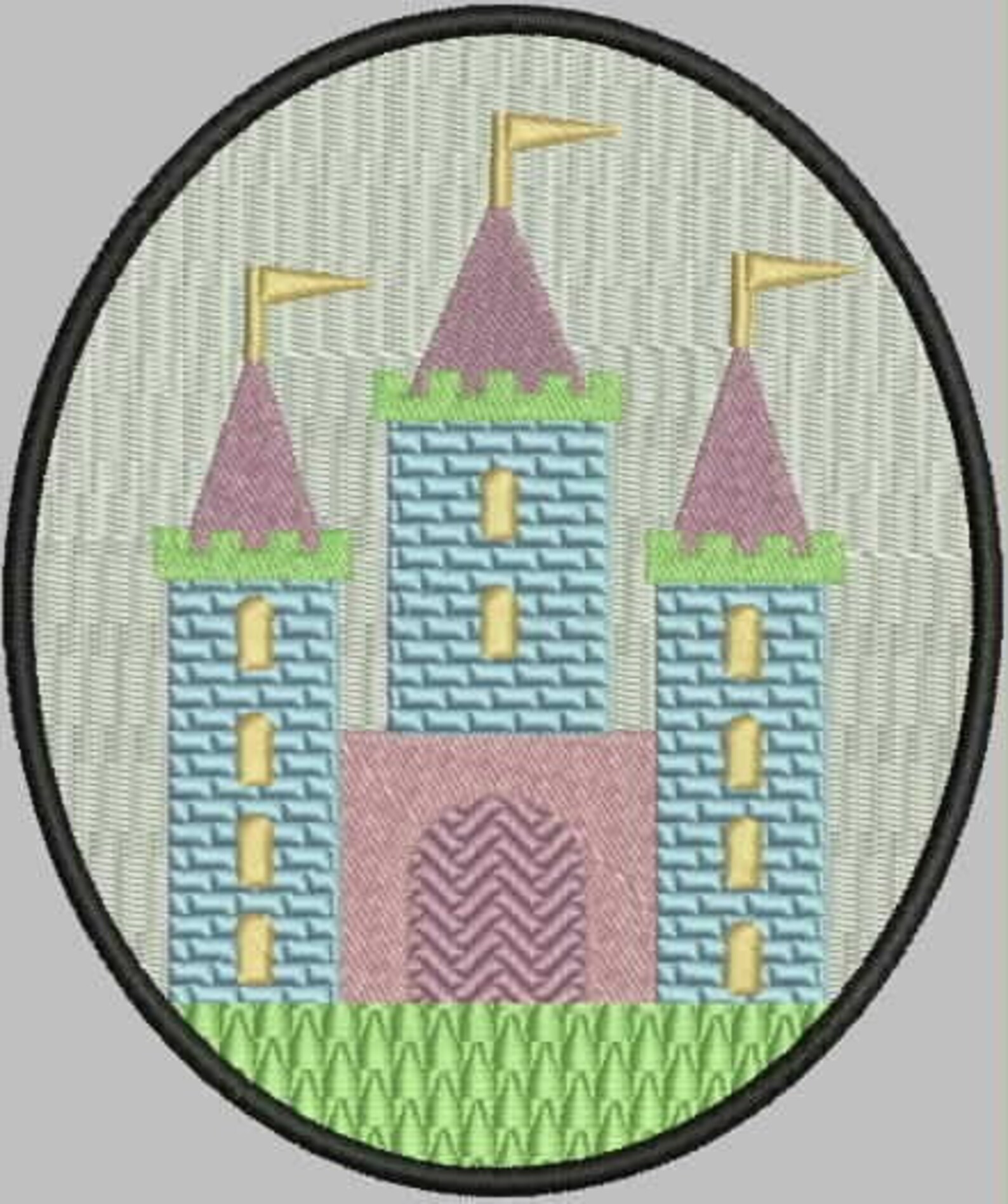 Castle Embroidery Design Files - Etsy