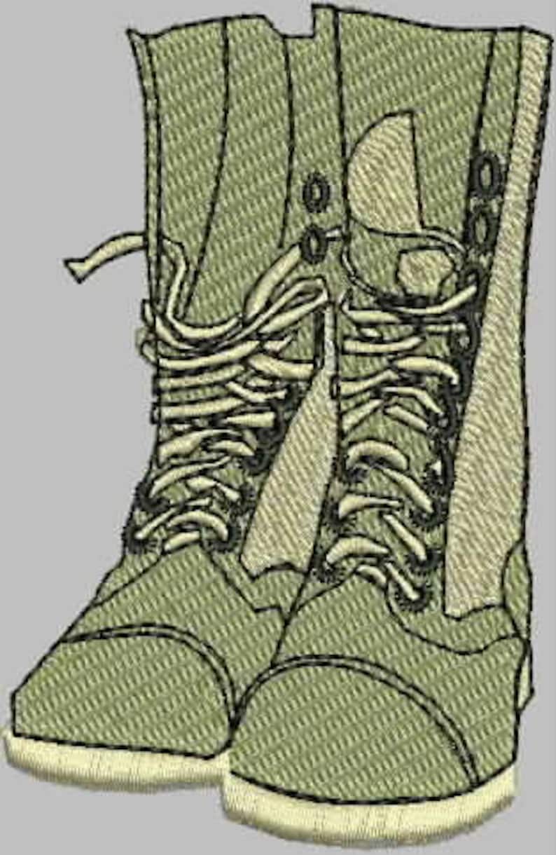 Combat Boots Embroidery Design Files - Etsy
