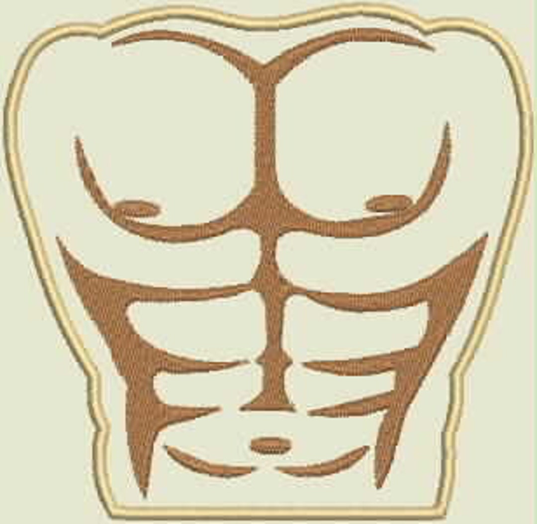 Tarzan Muscleman Chest Digitized Applique Machine Embroidery Design ...
