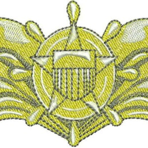 United States Coast Guard Cutterman's Pin Embroidery Design Files - Etsy