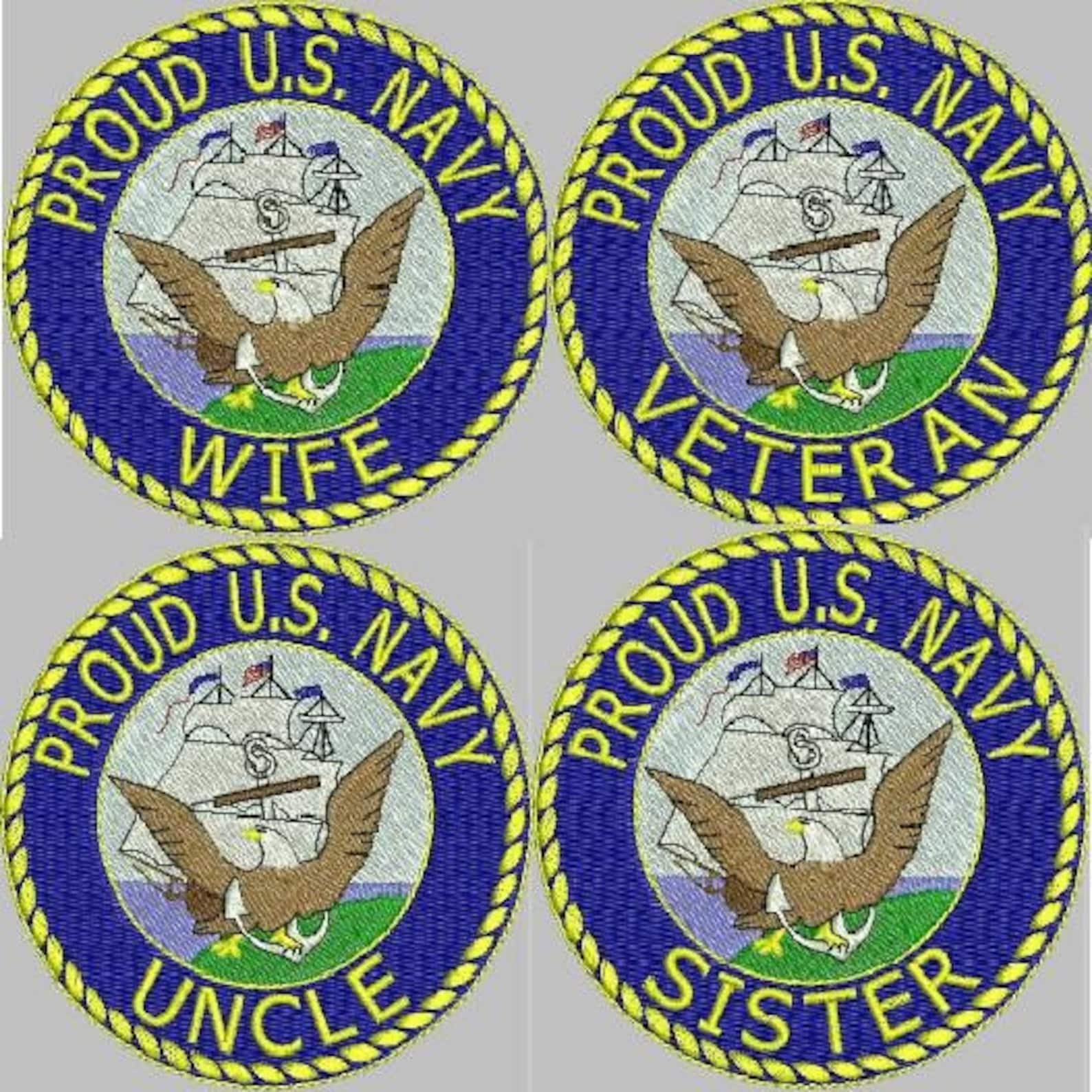 Military Honor Navy Embroidery Design Files Collection - Etsy