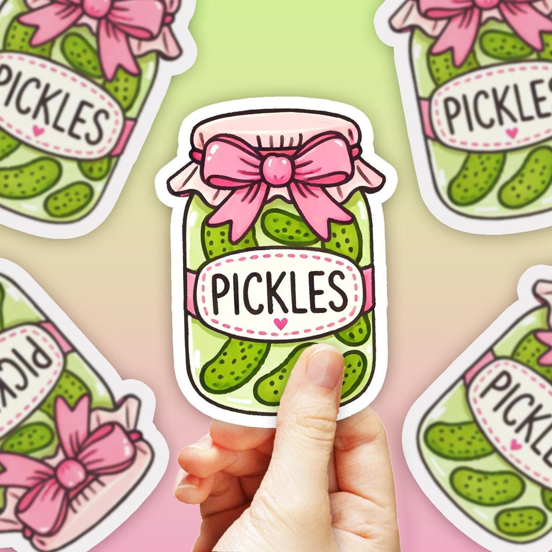 Coquette Pickle Jar Sticker | Dill Pickle Trendy Sticker Aesthetic ...