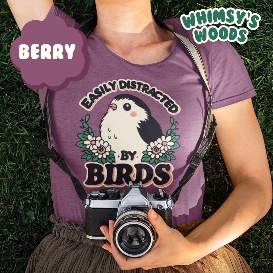 Bird Watching Shirt, Easily Distracted by Birds, Funny Gift for Bird ...