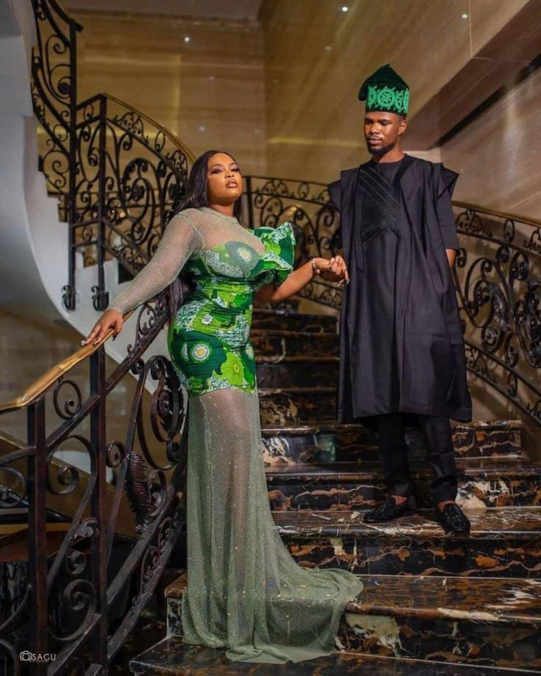 African Couple Outfit, African Couple Attire, African Couple Ankara ...