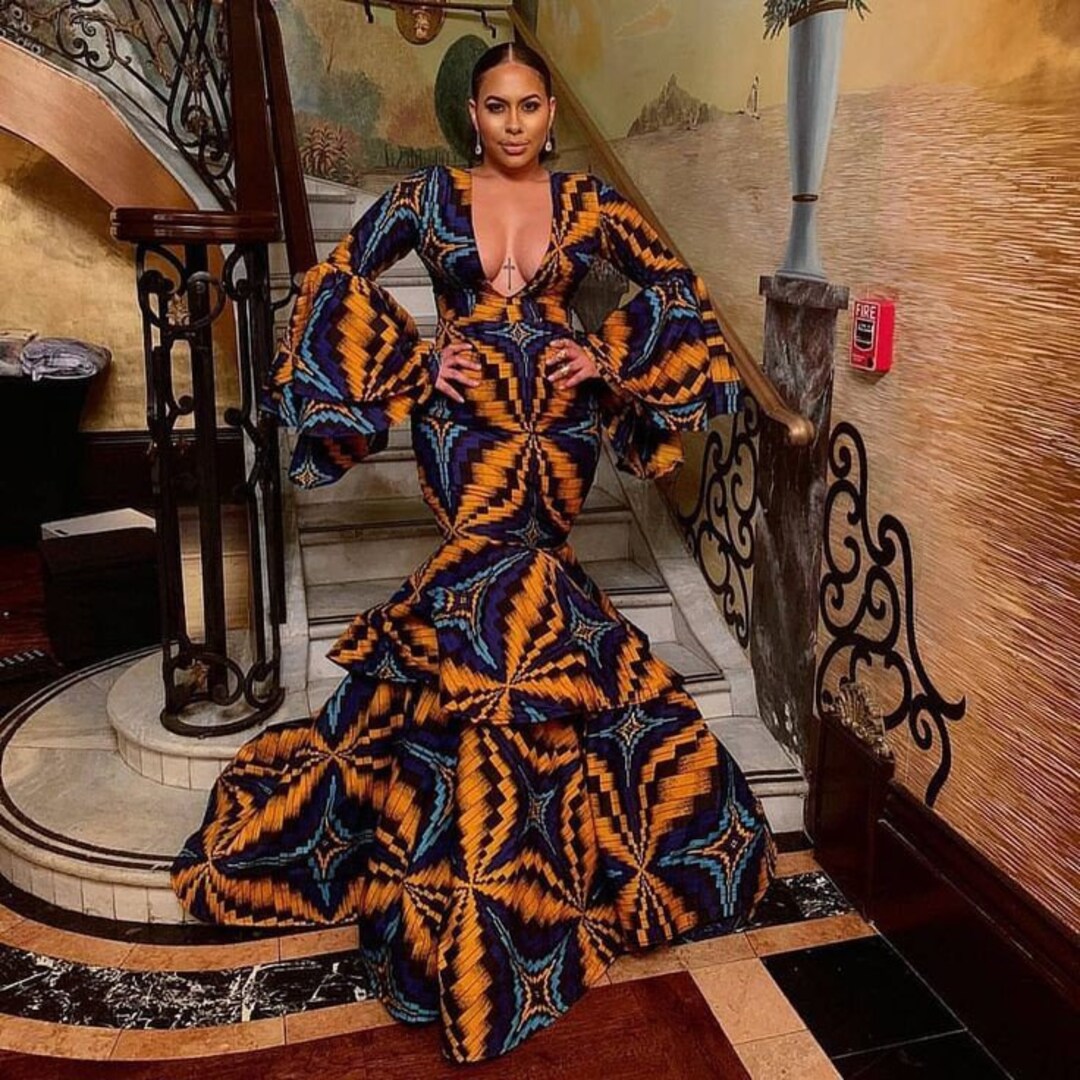 African Ankara Wedding Dress, African Ankara Women Attire, African ...