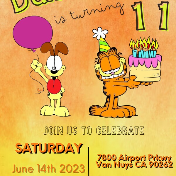 Garfield Party - Etsy