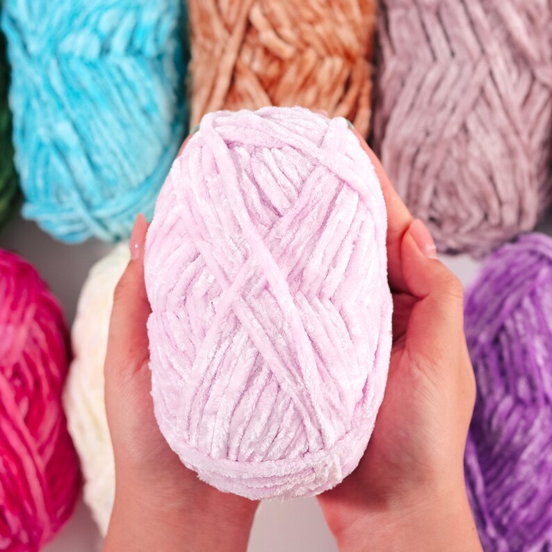 Soft Velvet Yarn Soft Crafting Velvet Yarn, Knitting Yarn, Crochet ...