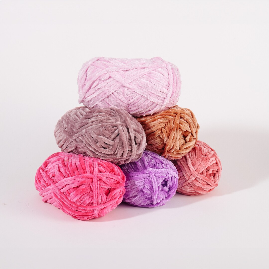 Soft Velvet Yarn Soft Crafting Velvet Yarn, Knitting Yarn, Crochet ...