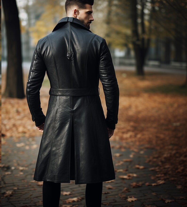 Custom Genuine Leather Long Coat - Handmade Winter Outerwear - Etsy