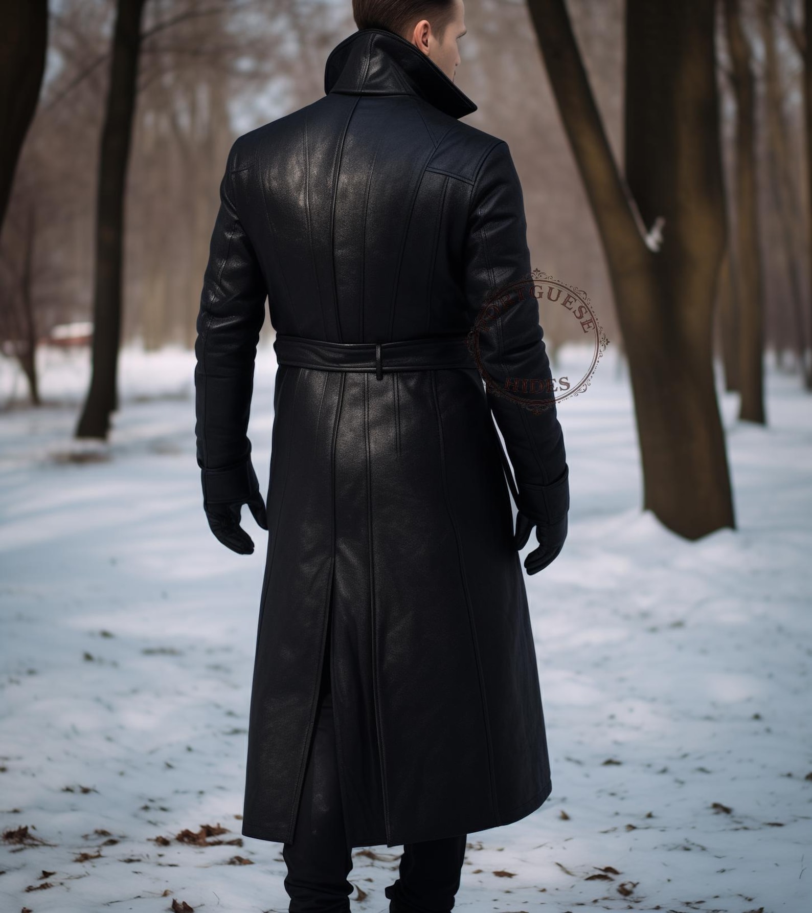 Custom Made Genuine Leather Long Coat - Handmade Winter Outerwear - Etsy