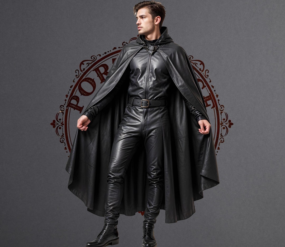 Handmade Sheep Leather Hooded Cloak: Medieval Renaissance Cosplay - Etsy