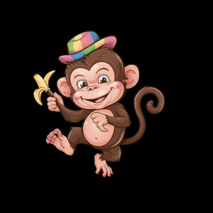 Funky Monkey Clipart Bundle Ape Clipart Cute Monkey Clipart Cartoon ...