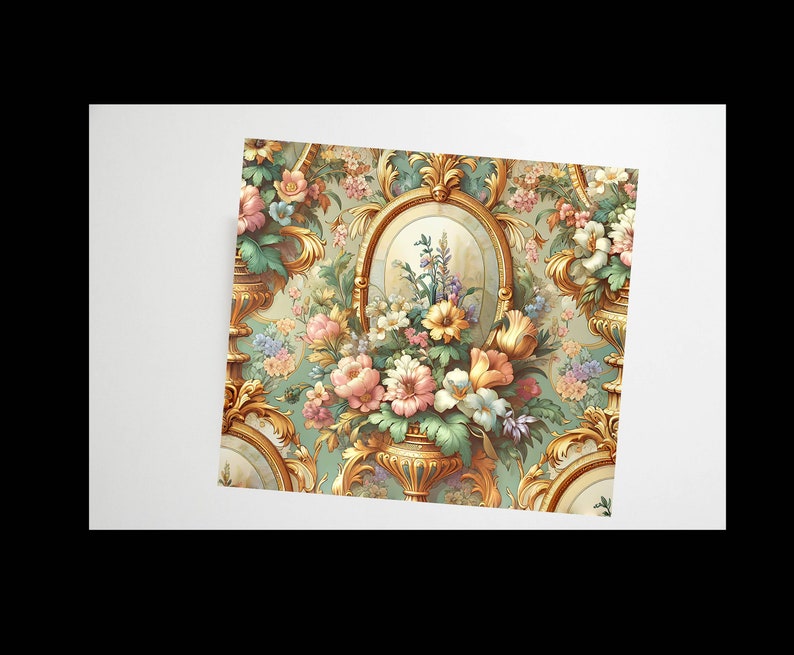 Victorian and Regency Era Inspired Digital Paper, Seamless Collage ...