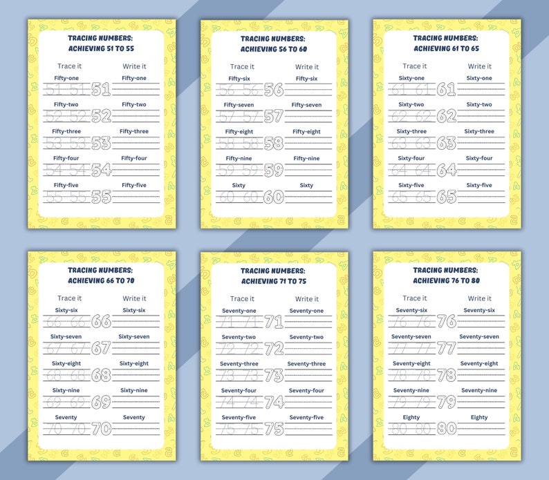 Numbers 1-100 Tracing Activity Book, Busy Book for Kids, Learn Counting ...