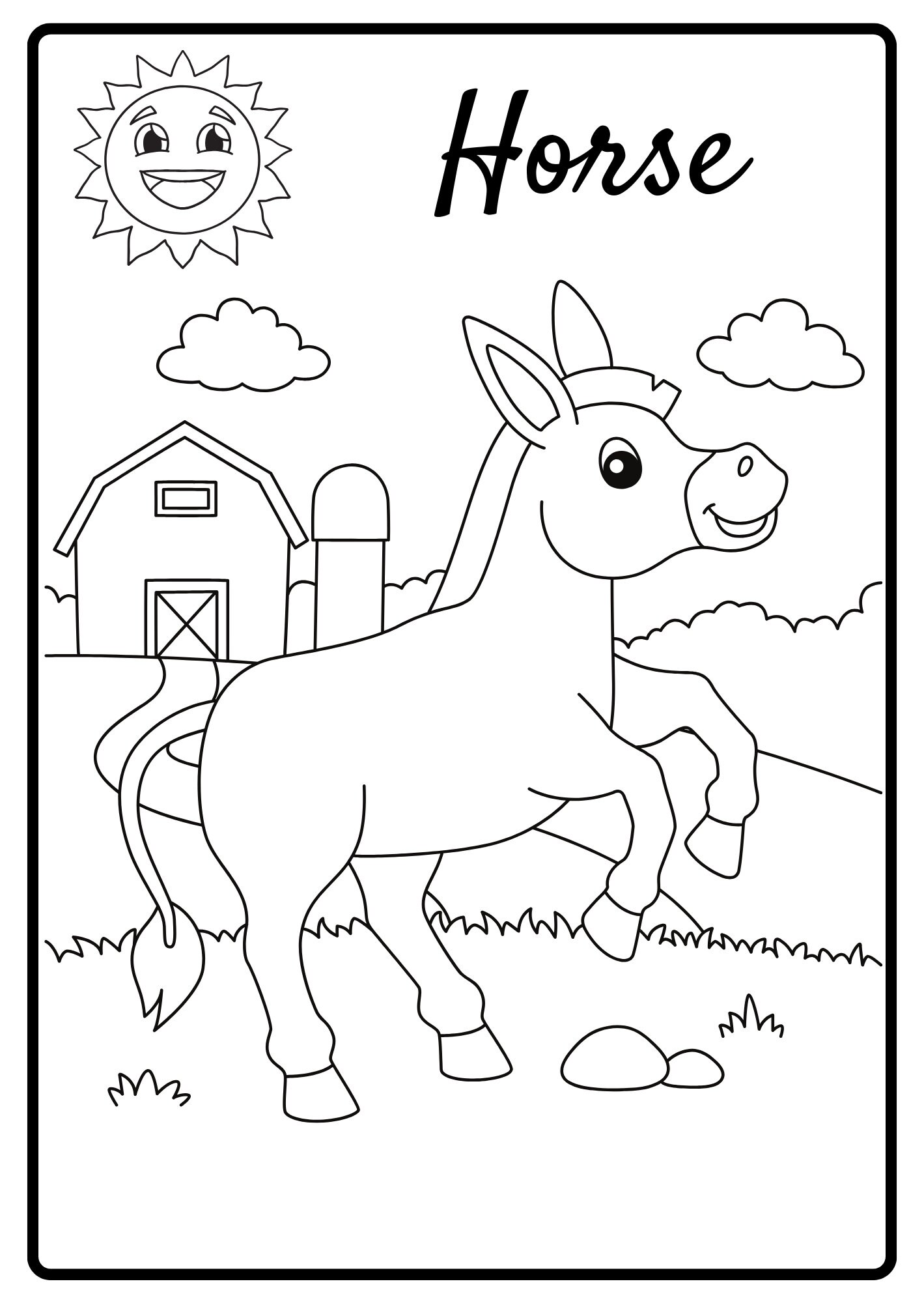 50 Farm Animals Coloring Pages - Etsy