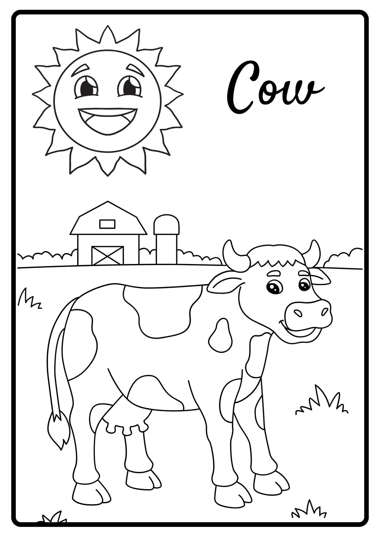 50 Farm Animals Coloring Pages - Etsy
