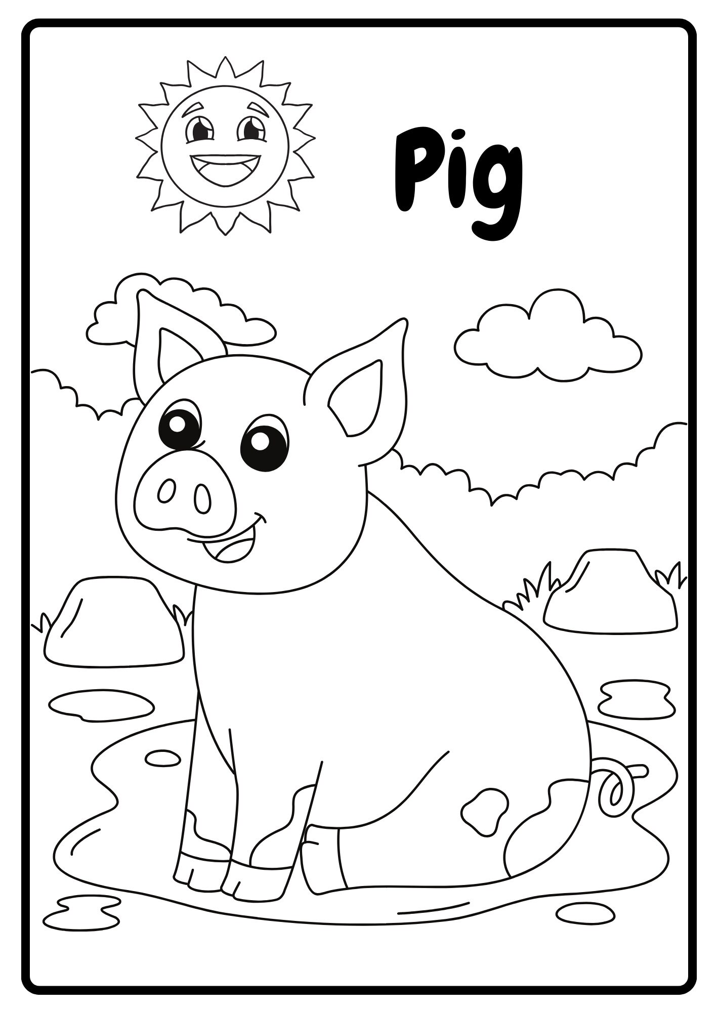 50 Farm Animals Coloring Pages - Etsy