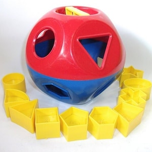 Vintage Tupperware Shape Sorter Ball Toy Puzzle COMPLETE Etsy India