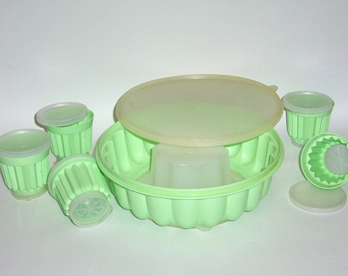 Vintage Tupperware Jello Mold With 5 Cup Molds - Etsy