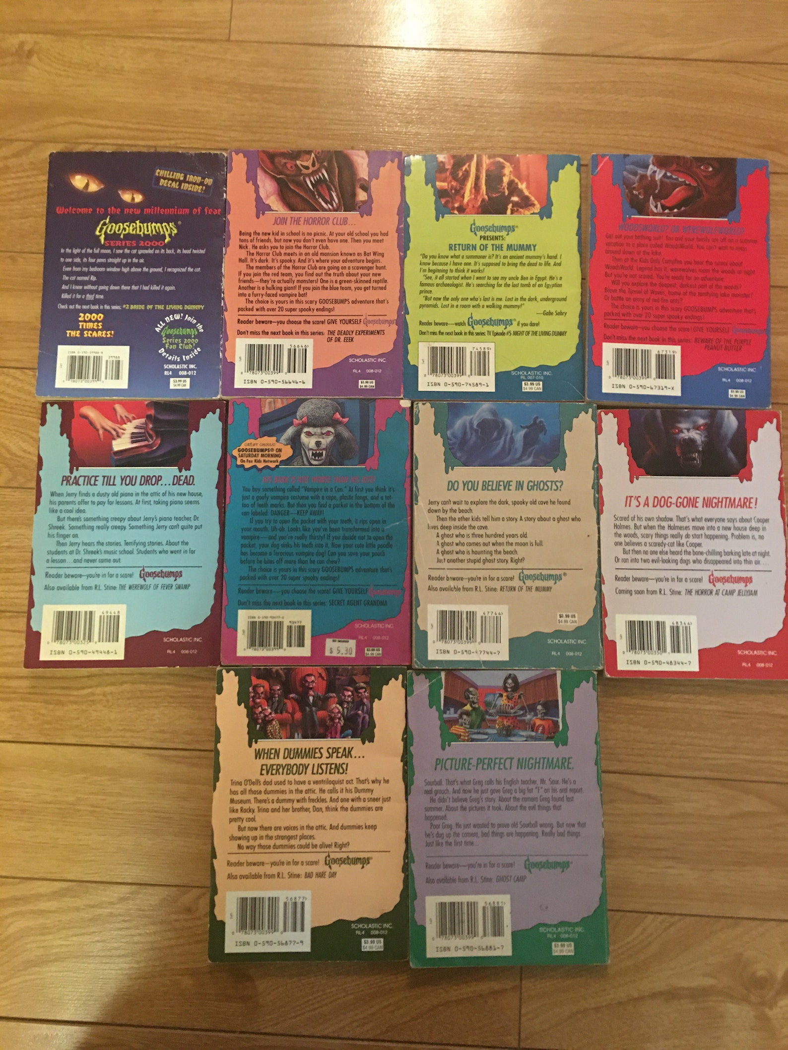 10 R.L. Stine Goosebumps Book Collection 2 | Etsy
