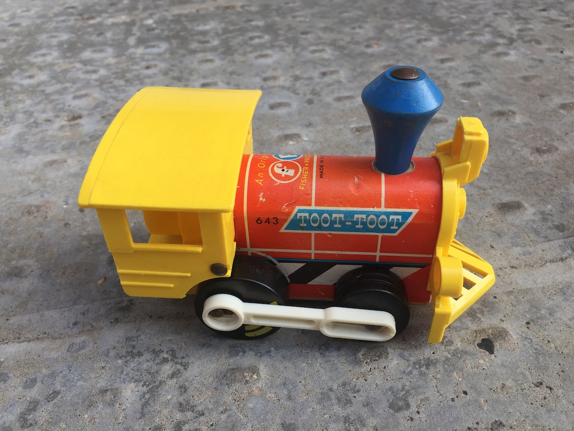 1964 Vintage Fisher Price Train Engine Wooden Toot Toot Train - Etsy