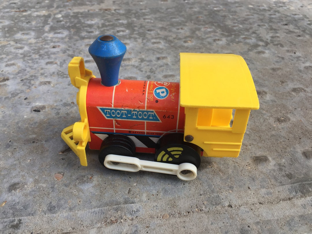 1964 Vintage Fisher Price Train Engine Wooden Toot Toot Train - Etsy