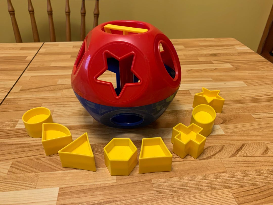 Vintage Tupperware Shape Sorter Ball Toy Puzzle - Etsy