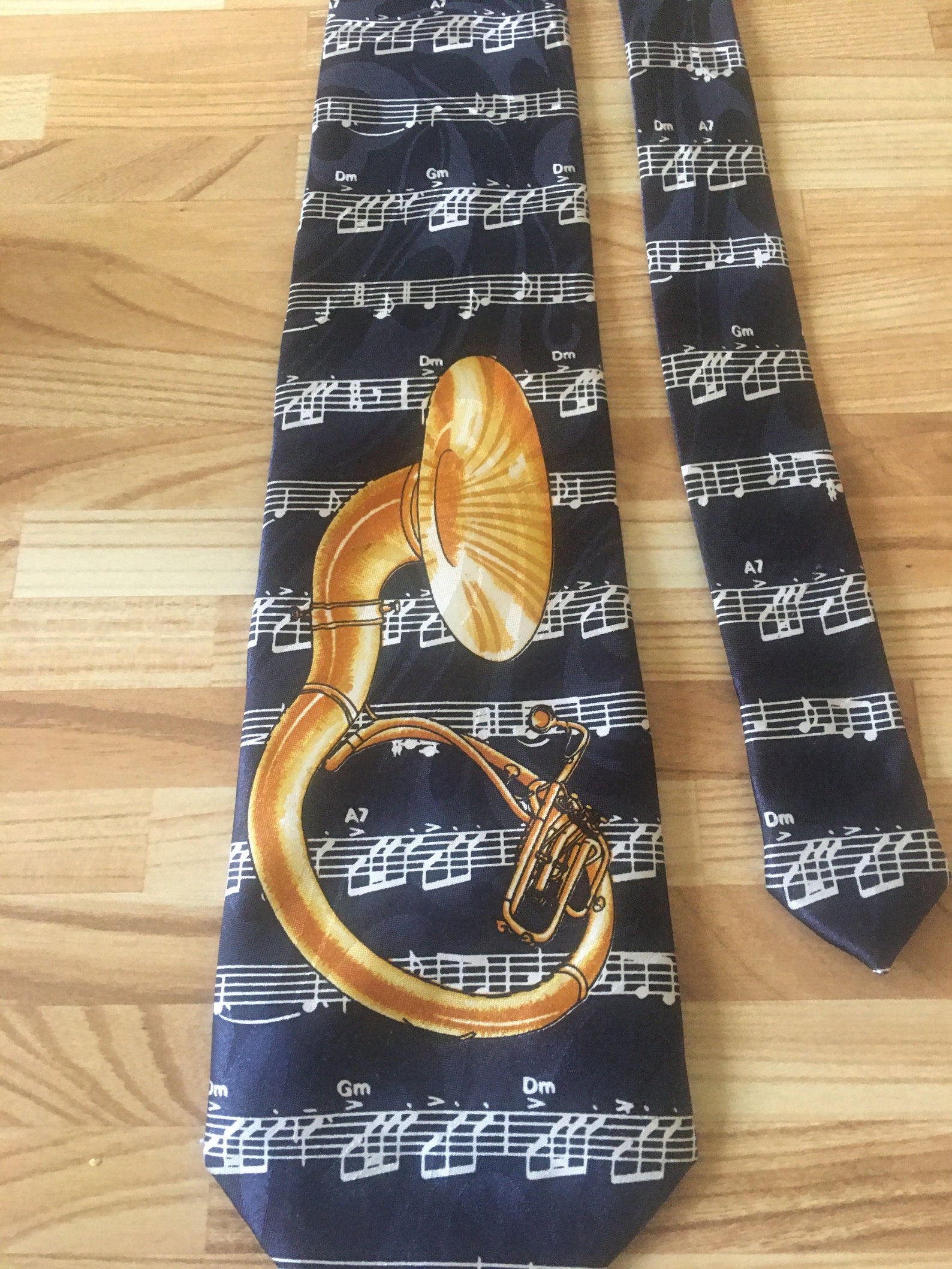 Vintage Musical Notes Trumpet Music Tie Necktie | Etsy