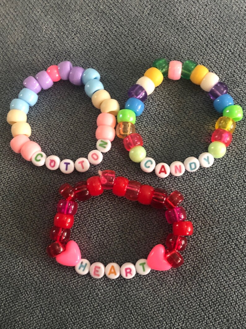 Personalized & Fully Customizable, Colorful Beaded Bracelets, Keychains ...