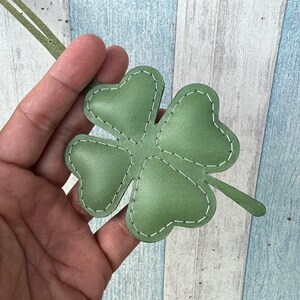 Small Size Clover the Vegetable Tanned Leather Leather Charm Green - Etsy
