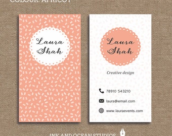 Printable stylish vintage floral business card calling card | Etsy