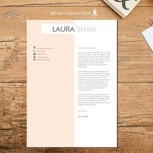Resume / CV Design With Cover Letter and Reference Page - WORD FORMAT ...