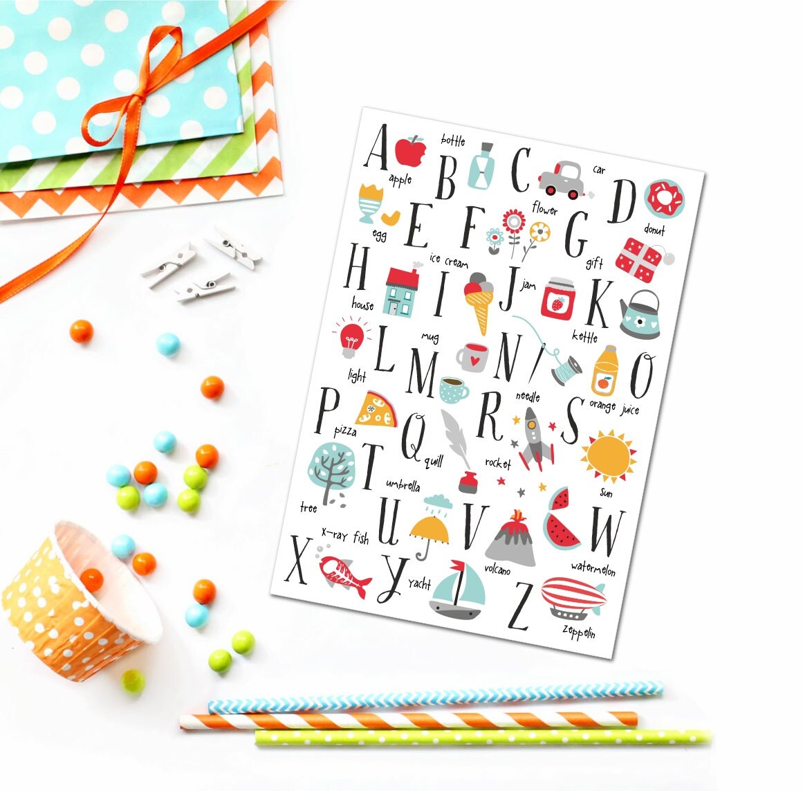 A5 Notebook Super Cute English Alphabet - Etsy