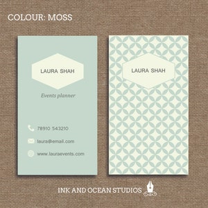 Printable Elegant Business Card, Calling Card in a Choice of 3 Colours ...