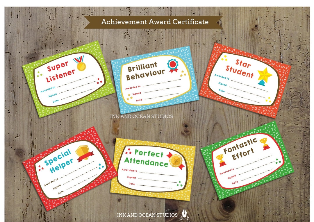 Printable Teacher Certificate, Achievment Awards for Class, School or ...