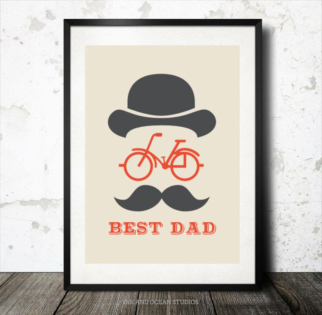 Father Print "best Dad" Downloadable Art Print - Etsy